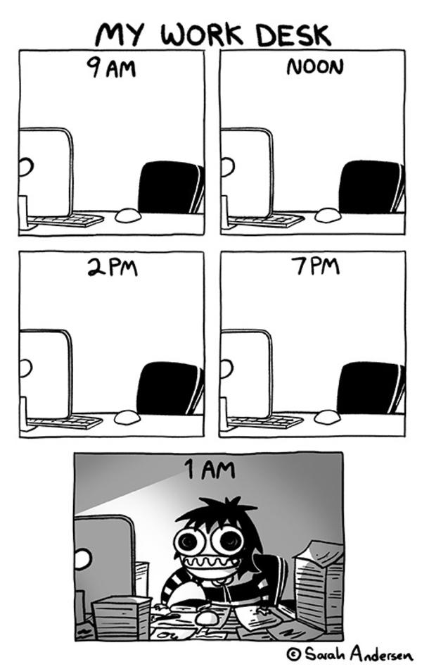 The Work Desk | Sarah's Scribbles | Know Your Meme