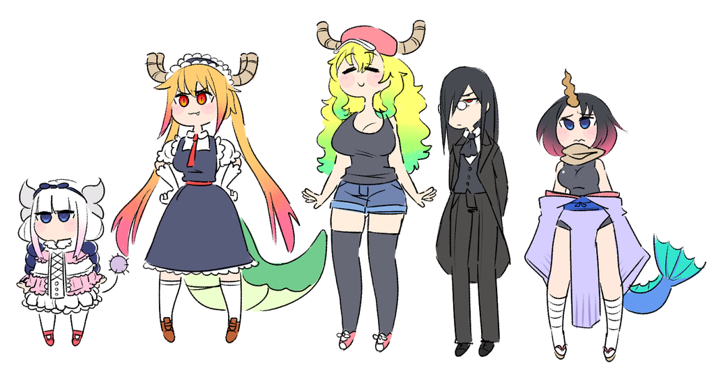 Dragon Girls (& Guy) | Miss Kobayashi's Dragon Maid | Know Your Meme
