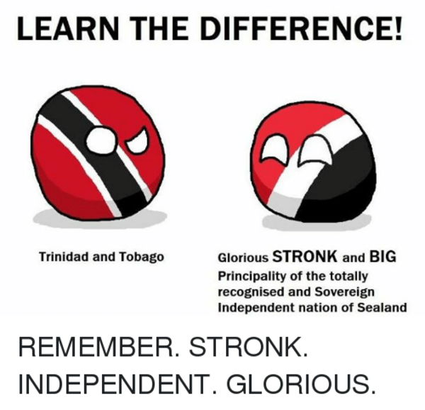 Learn the difference | Sealand | Know Your Meme