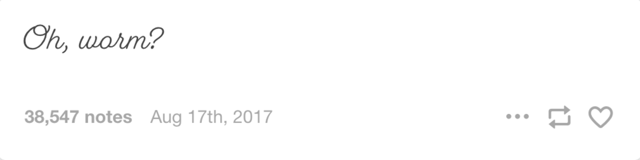 Oh Worm Post | Fancy Font | Know Your Meme