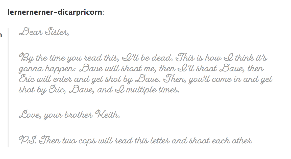 Dear Sister | Fancy Font | Know Your Meme