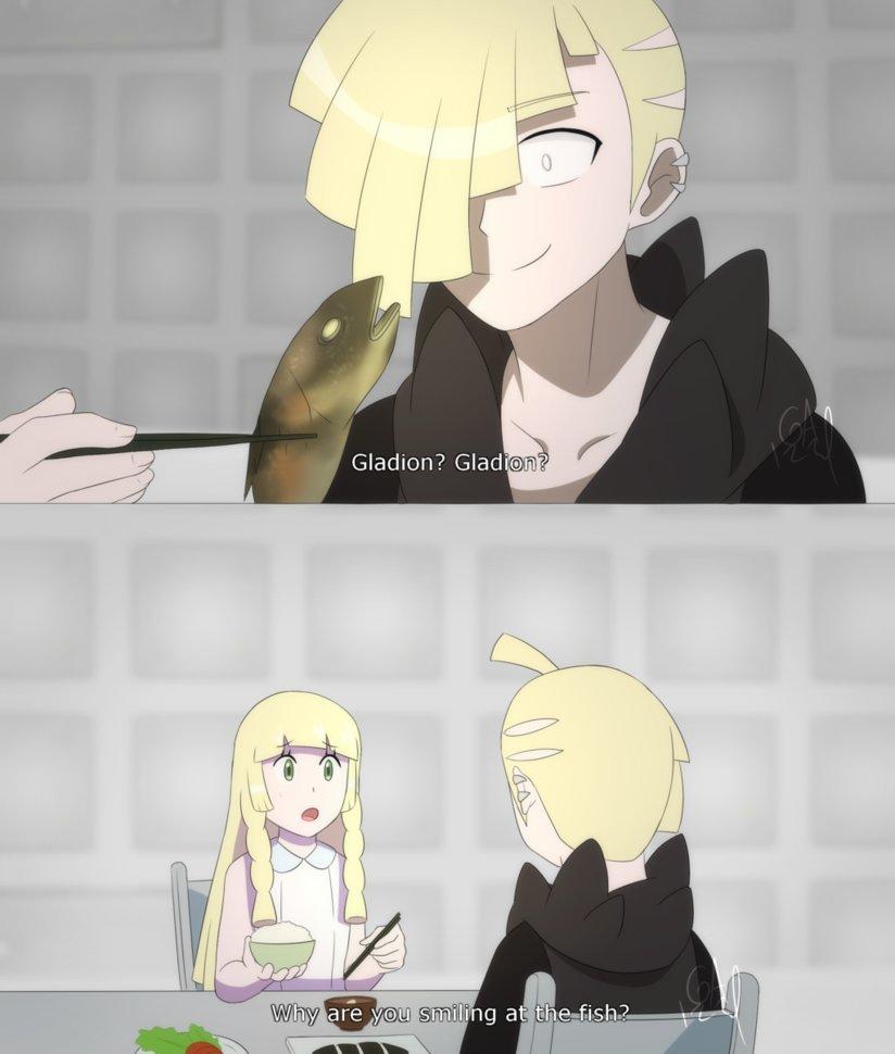 Why are you smiling at the fish? | Pokémon Sun and Moon | Know Your Meme