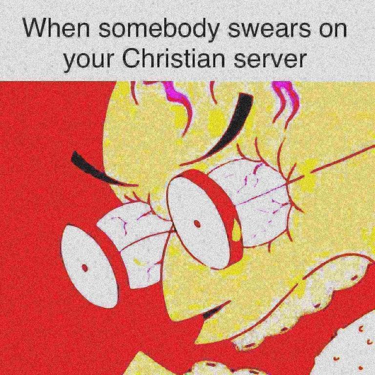 When somebody swears on your Christian server | Swearing on a Christian ...