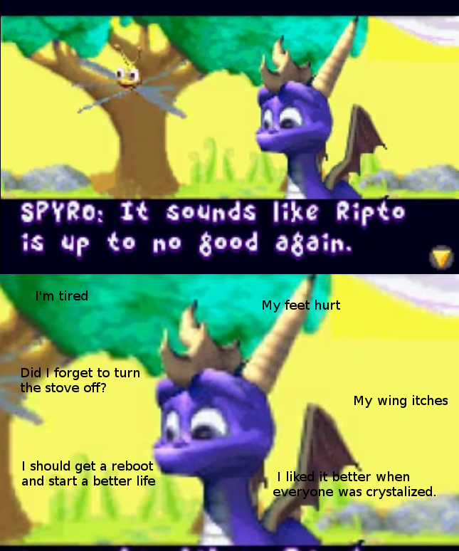 Spyro's Inner Thoughts | Spyro the Dragon | Know Your Meme