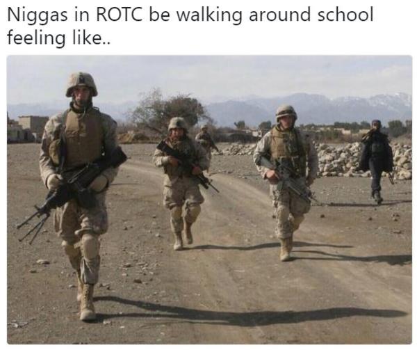 "Niggas in ROTC be walking around school feeling like.." | JROTC ...