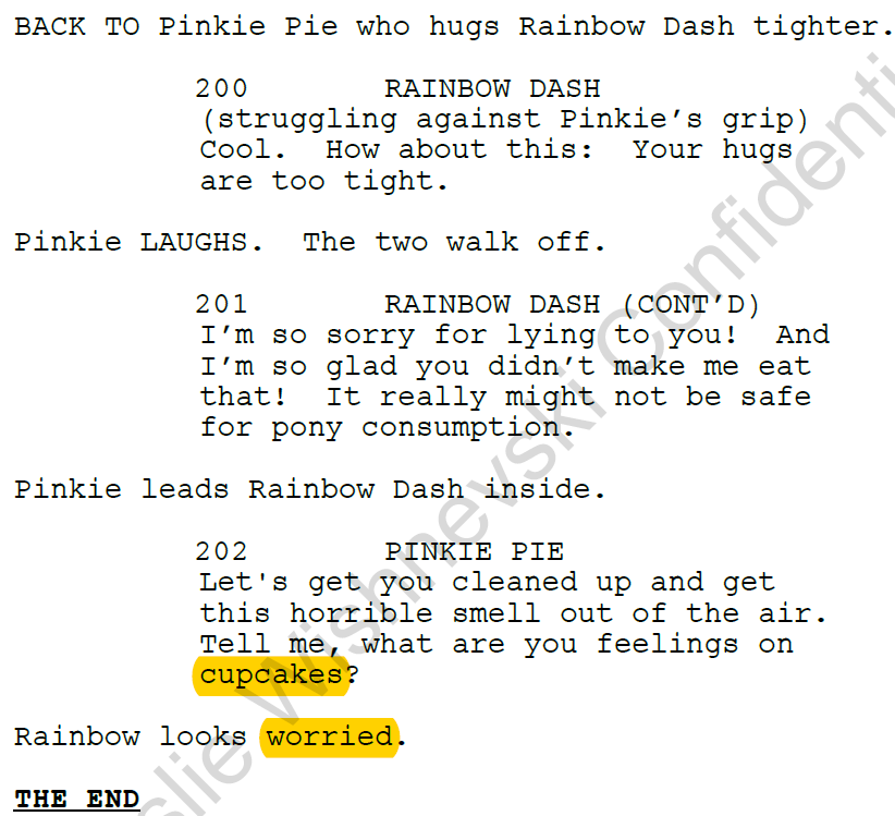 Secrets and Pies Leaked Script Reveals Alternative Ending | My Little ...