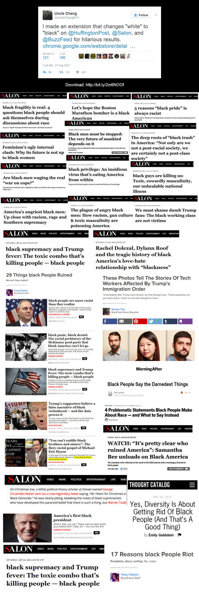 What would Salon and Buzzfeed look like if you replaced White with Black… | BuzzFeed | Know Your ...