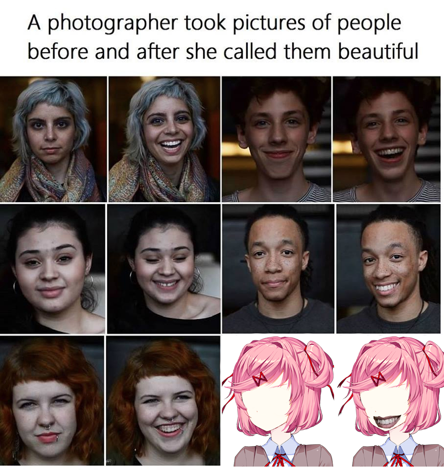 natsuki smile | Doki Doki Literature Club | Know Your Meme