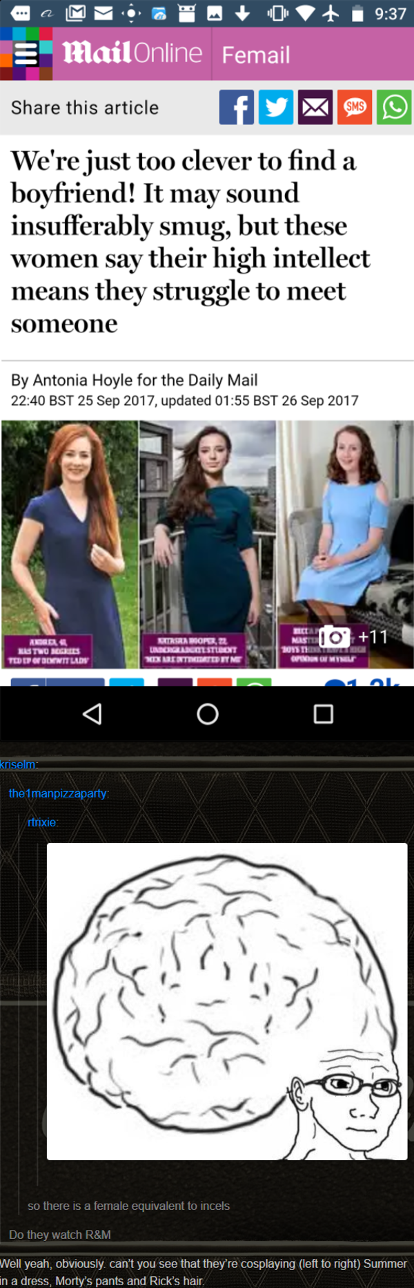 >tfw no bf cuz 2smart | >tfw too intelligent / 2smart | Know Your Meme