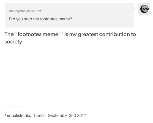 Did you start the footnotes meme? | Unnecessary Footnotes | Know Your Meme