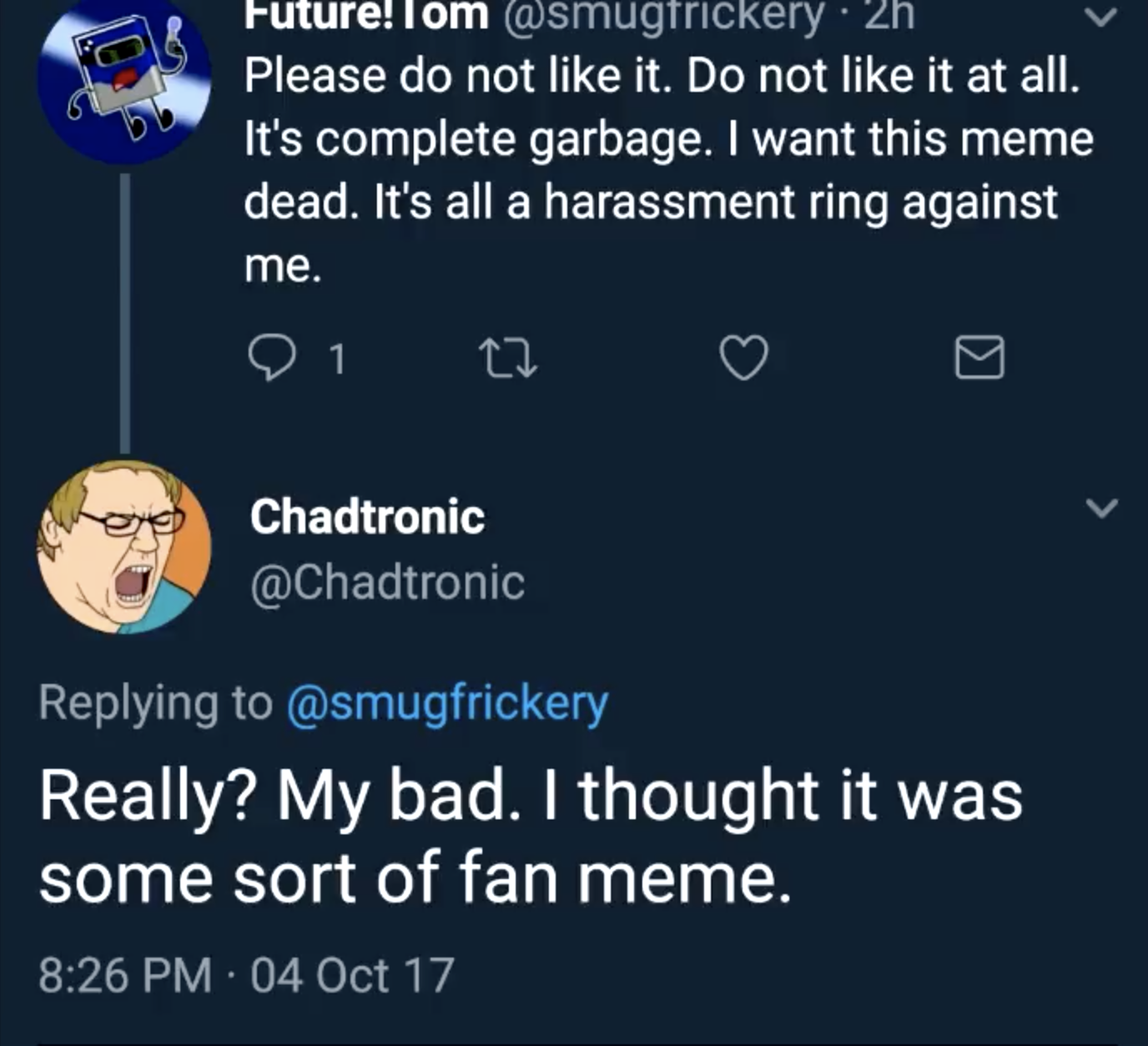 Triggered Future!Tom | Chadtronic Scan | Know Your Meme