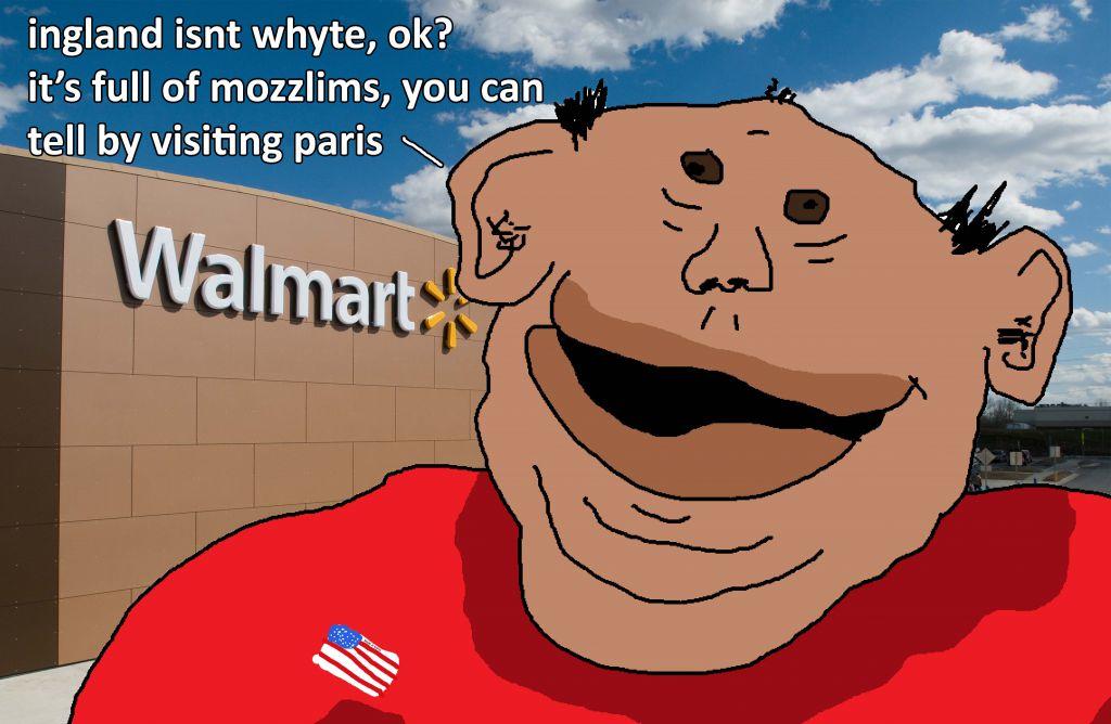Amerimutt in front of Walmart | Amerimutt / Le 56% Face | Know Your Meme