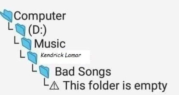 Kendrick Lamar | This Folder Is Empty | Know Your Meme