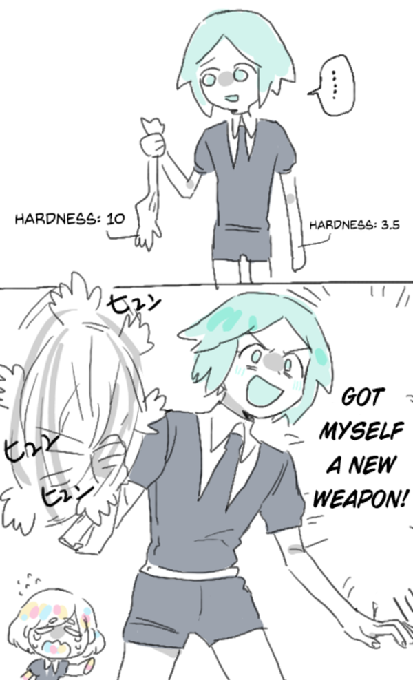 Dia lends Phos a hand | Houseki No Kuni | Know Your Meme