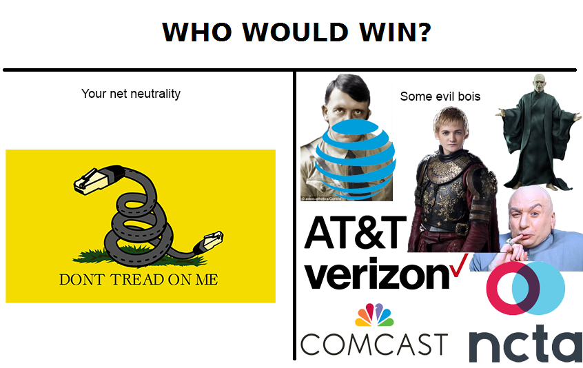 Net Neutrality vs evil | Who Would Win? | Know Your Meme