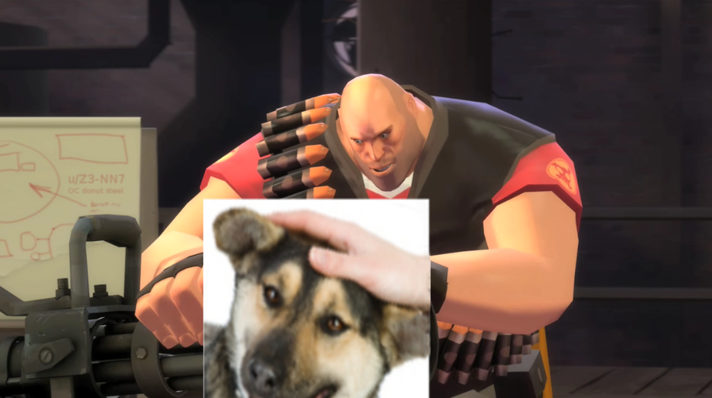 TF2 Heavy | Dog Petting Photoshops | Know Your Meme