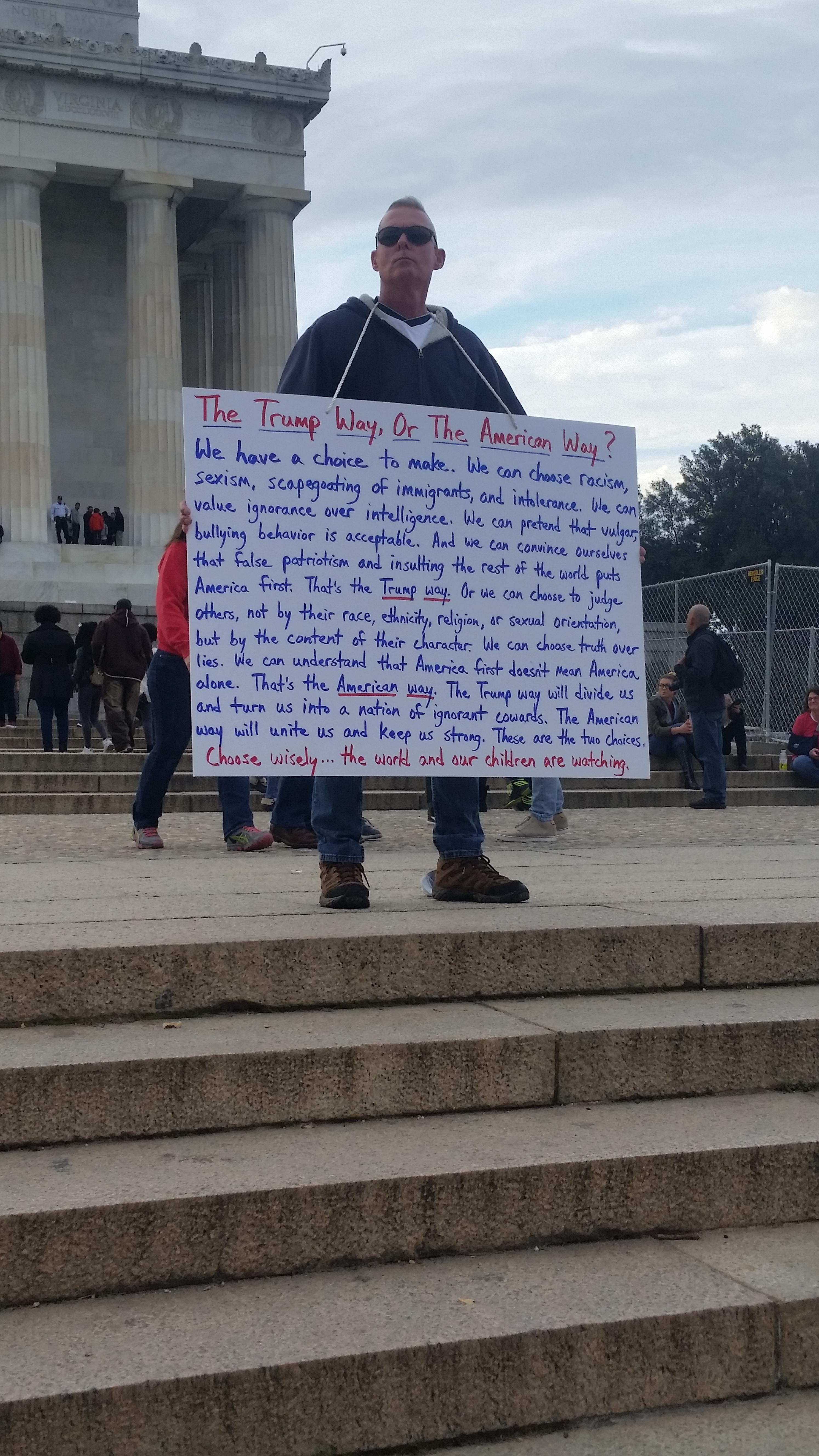 Protestor's sign | Donald Trump | Know Your Meme