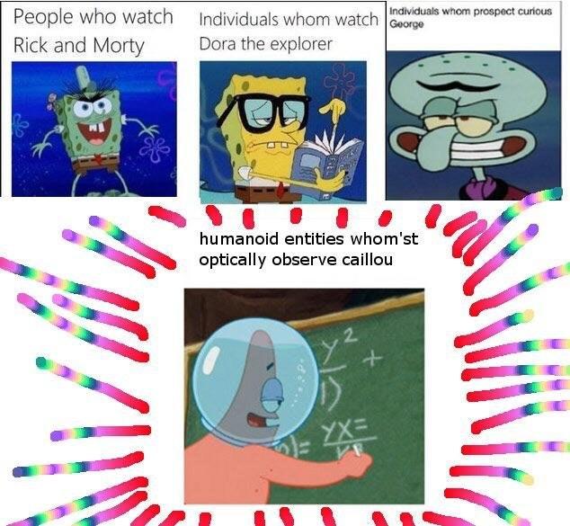 humanoid entities whom'st optically observe calliou | People Who Watch ...