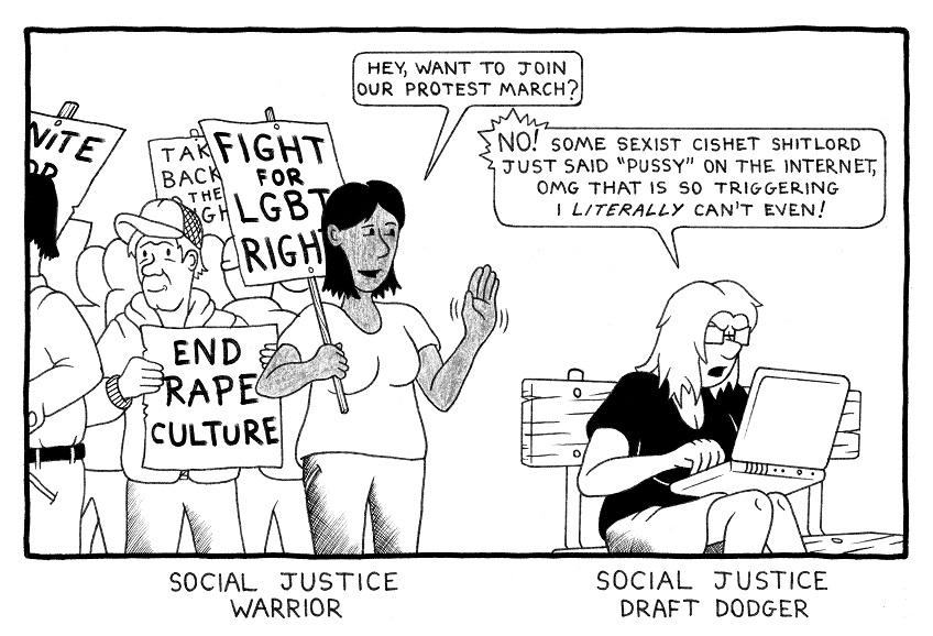 Social Justice Warrior vs. Social Justice Draft Dodger | Social Justice ...