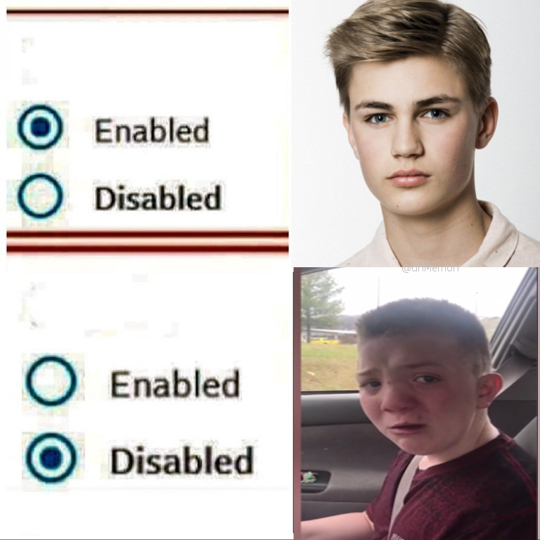 Keaton | Enabled / Disabled | Know Your Meme