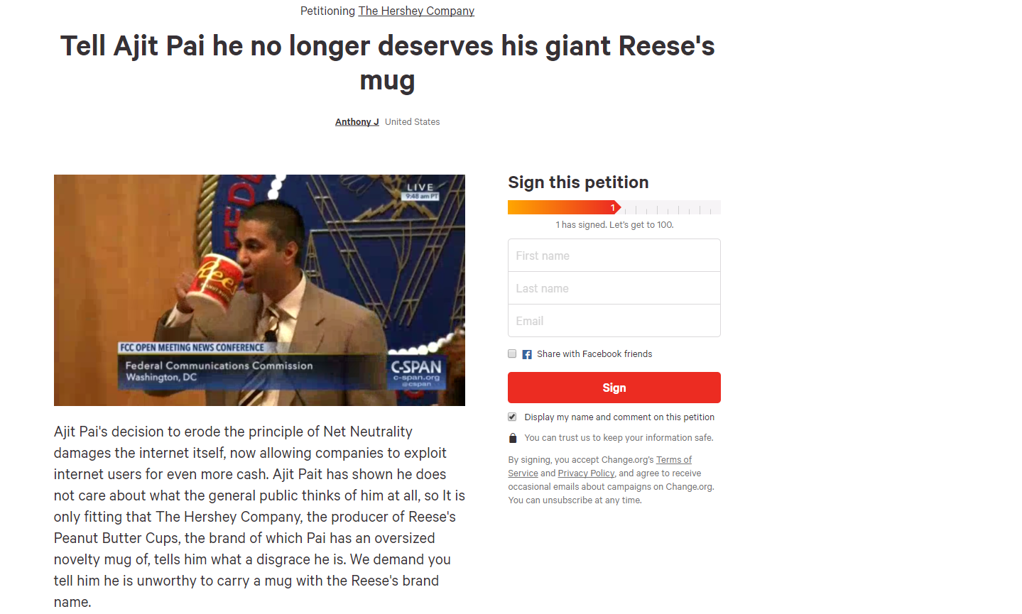 A petty thing. | Ajit Pai | Know Your Meme