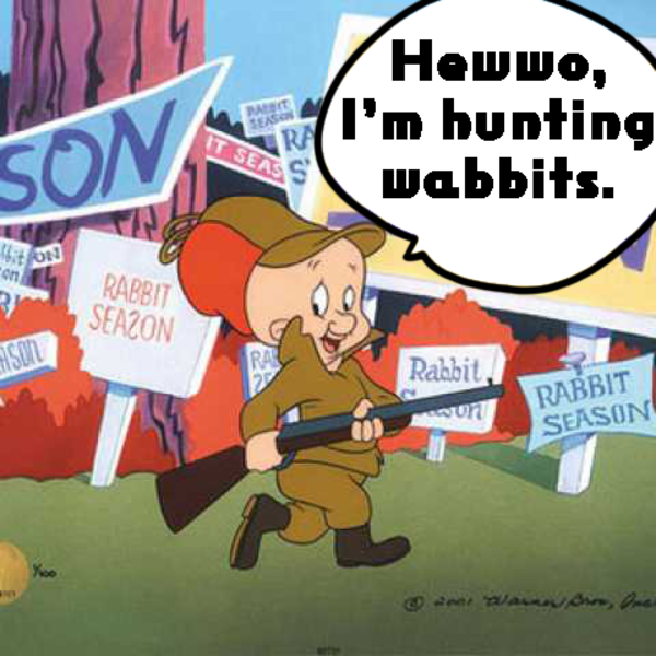 Lazy, but I was appalled that there was no mention of Elmer Fudd in ...