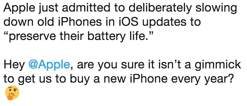 Apple just admitted to deliberately slowing down old iPhones in iOS ...