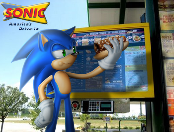 Sonic eating at Sonic | Sonic the Hedgehog | Know Your Meme