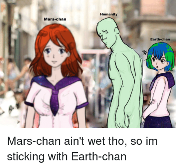 Distracted by Mars | Earth-chan | Know Your Meme