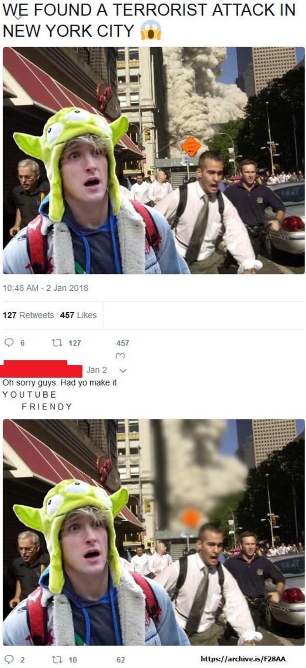 Terrorist Attack | Logan Paul's Suicide Forest Video | Know Your Meme