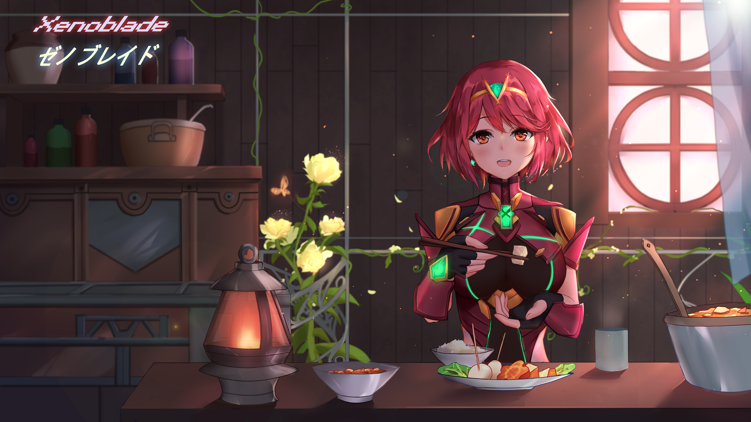 Comfy eating with Pyra | Xenoblade Chronicles 2 | Know Your Meme