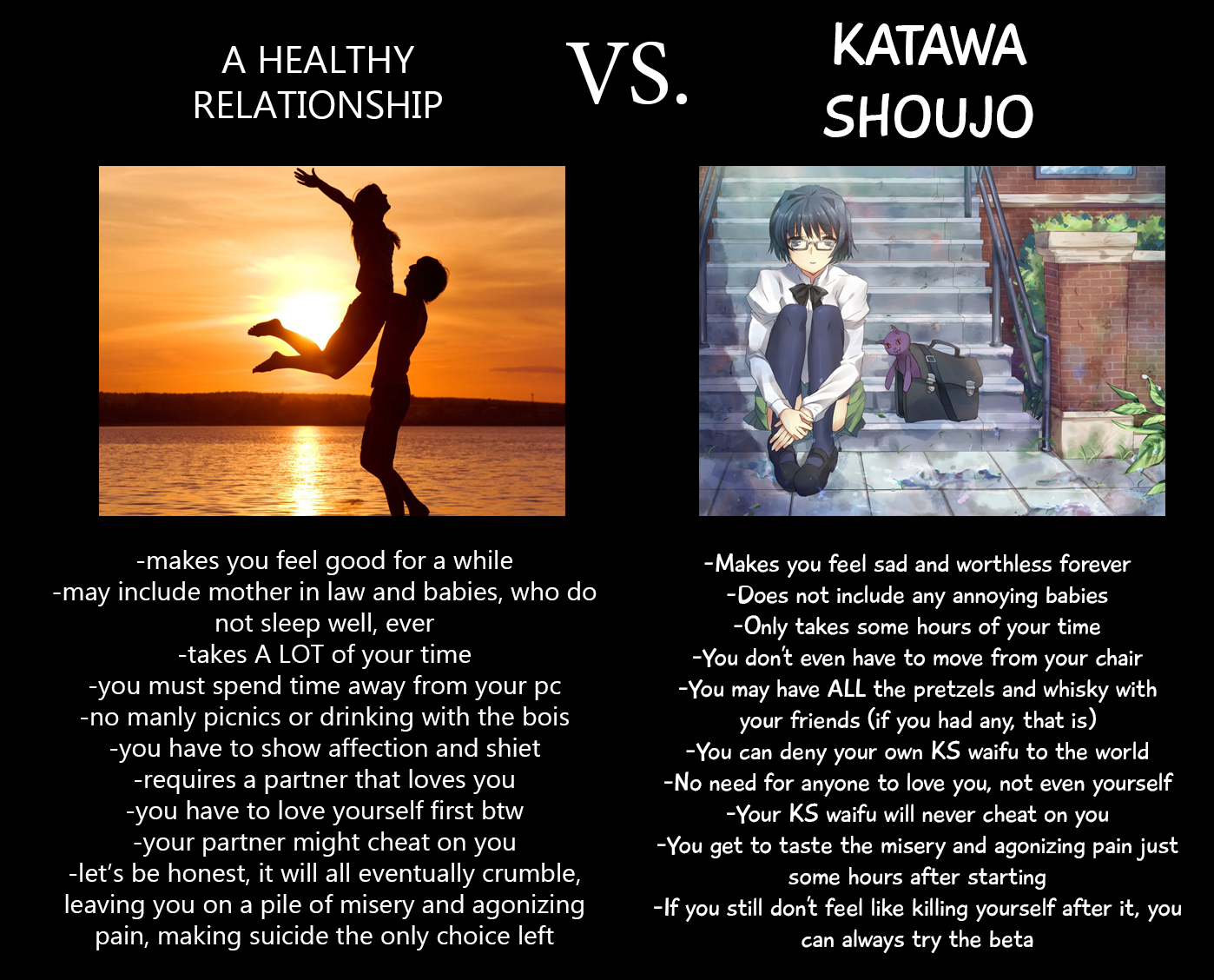 KS vs a healthy relationship | Katawa Shoujo | Know Your Meme