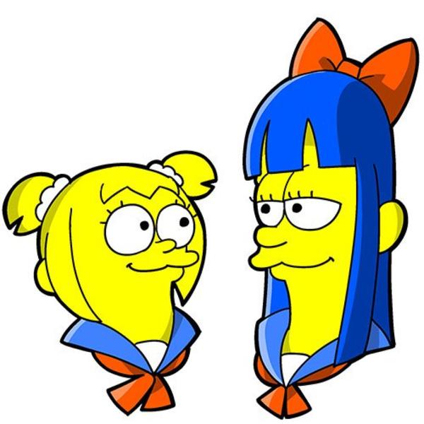 Popuko and Pipimi: The Simpsons Edition | Pop Team Epic | Know Your Meme