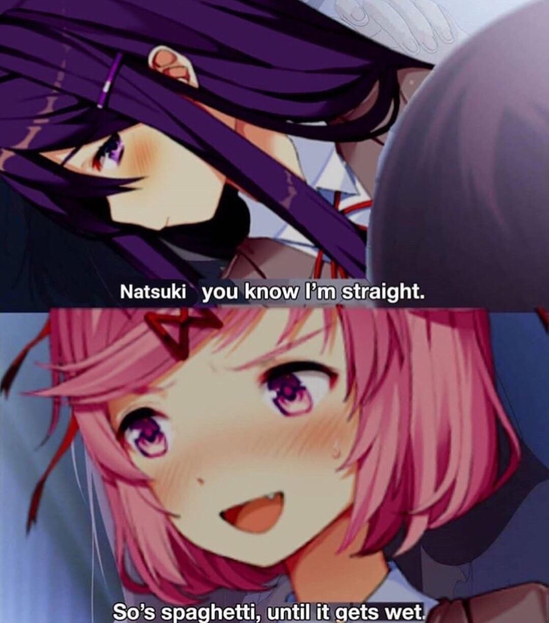 Natsuki found food ( ͡° ͜ʖ ͡°) | Doki Doki Literature Club | Know Your Meme