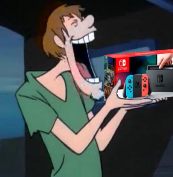 shaggy happy to see his new Switch | Soy Boy Face / Soyjak | Know Your Meme