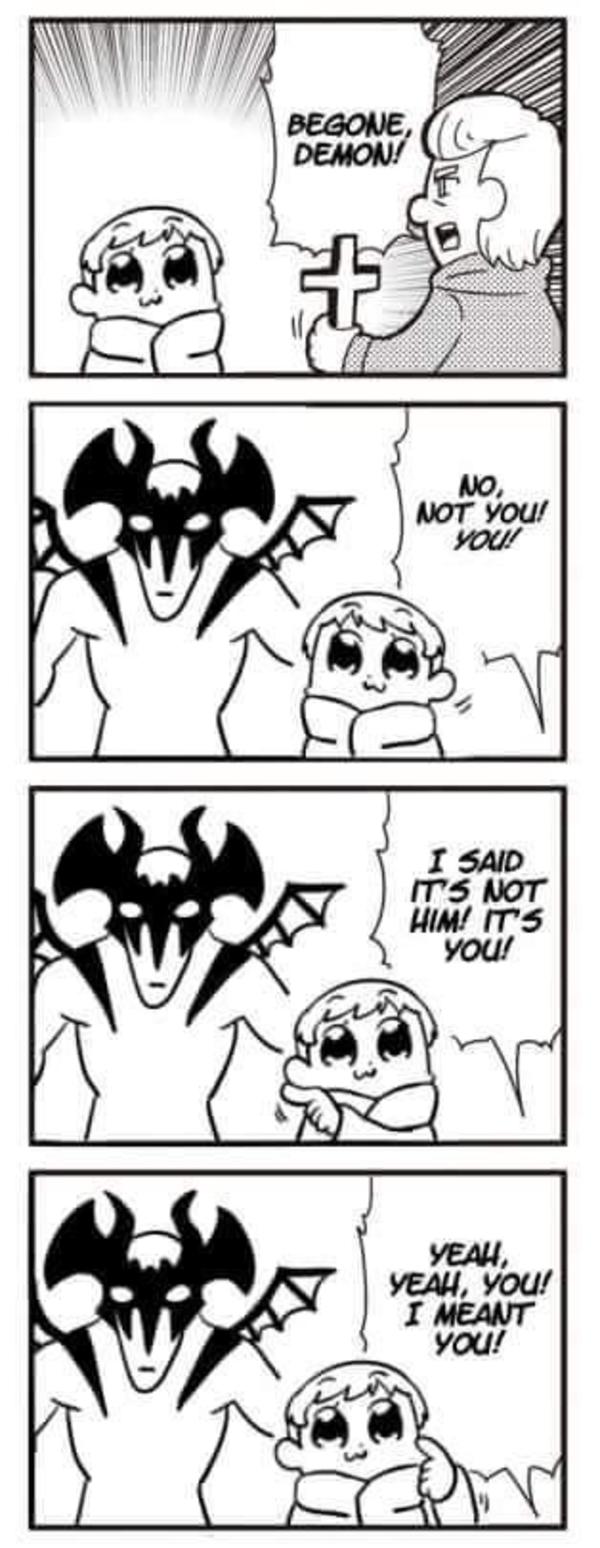 BEGONE SATAN! | Pop Team Epic | Know Your Meme