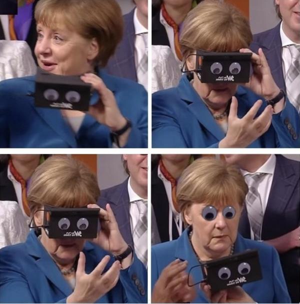 Oops | Angela Merkel VR Goggles | Know Your Meme