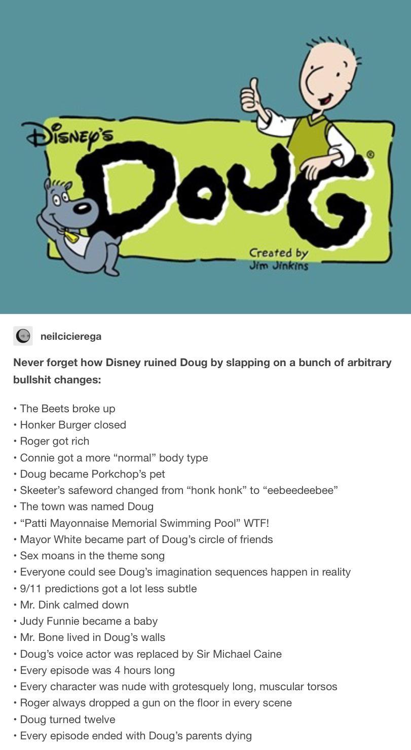 Disney's Doug changes | Doug | Know Your Meme