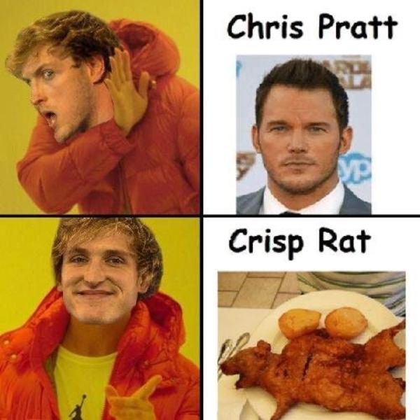 Chris Pratt / Crips Rat | Logan Paul Tasering Dead Rat | Know Your Meme
