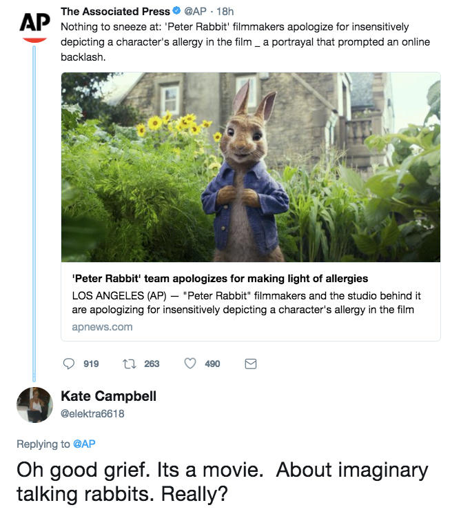 Oh good grief. Its a movie. About imaginary talking rabbits. Really ...