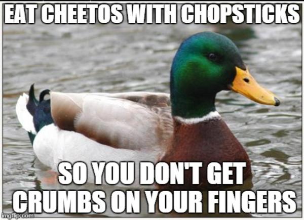 Actual Advice Mallard | Eating Cheetos With Chopsticks | Know Your Meme