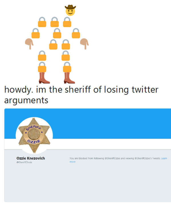 Sheriff of Losing Twitter Arguments | Emoji Sheriff | Know Your Meme