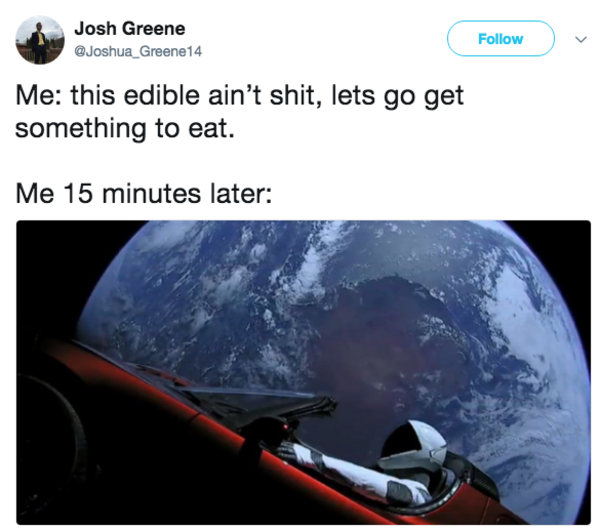 Car in Space | This Edible Ain't Shit | Know Your Meme