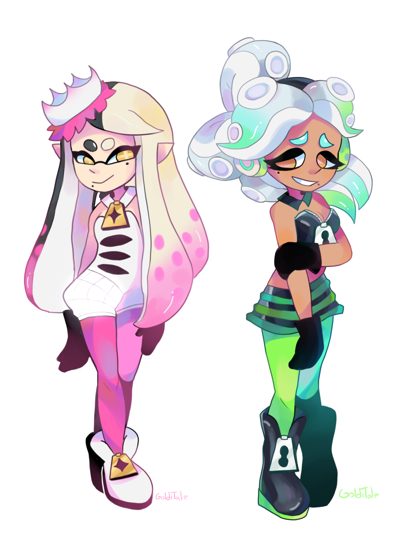Callie-Pearl and Marie-Marina fusions | Splatoon | Know Your Meme