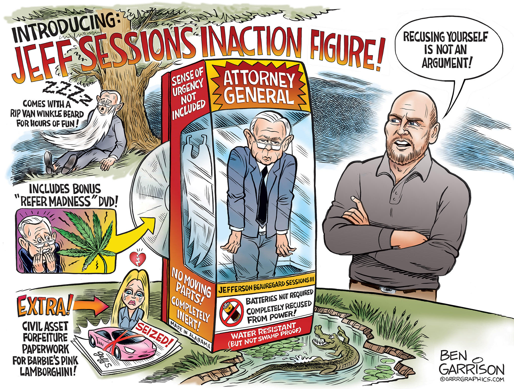 The Jeff Sessions Inaction Figure | Ben Garrison | Know Your Meme