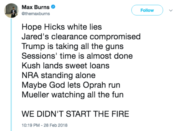 Max Burns | We Didn't Start the Fire | Know Your Meme