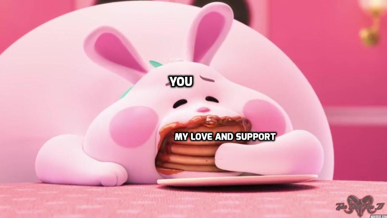 Bunny pancake | Pink Rabbit Eating Pancakes | Know Your Meme