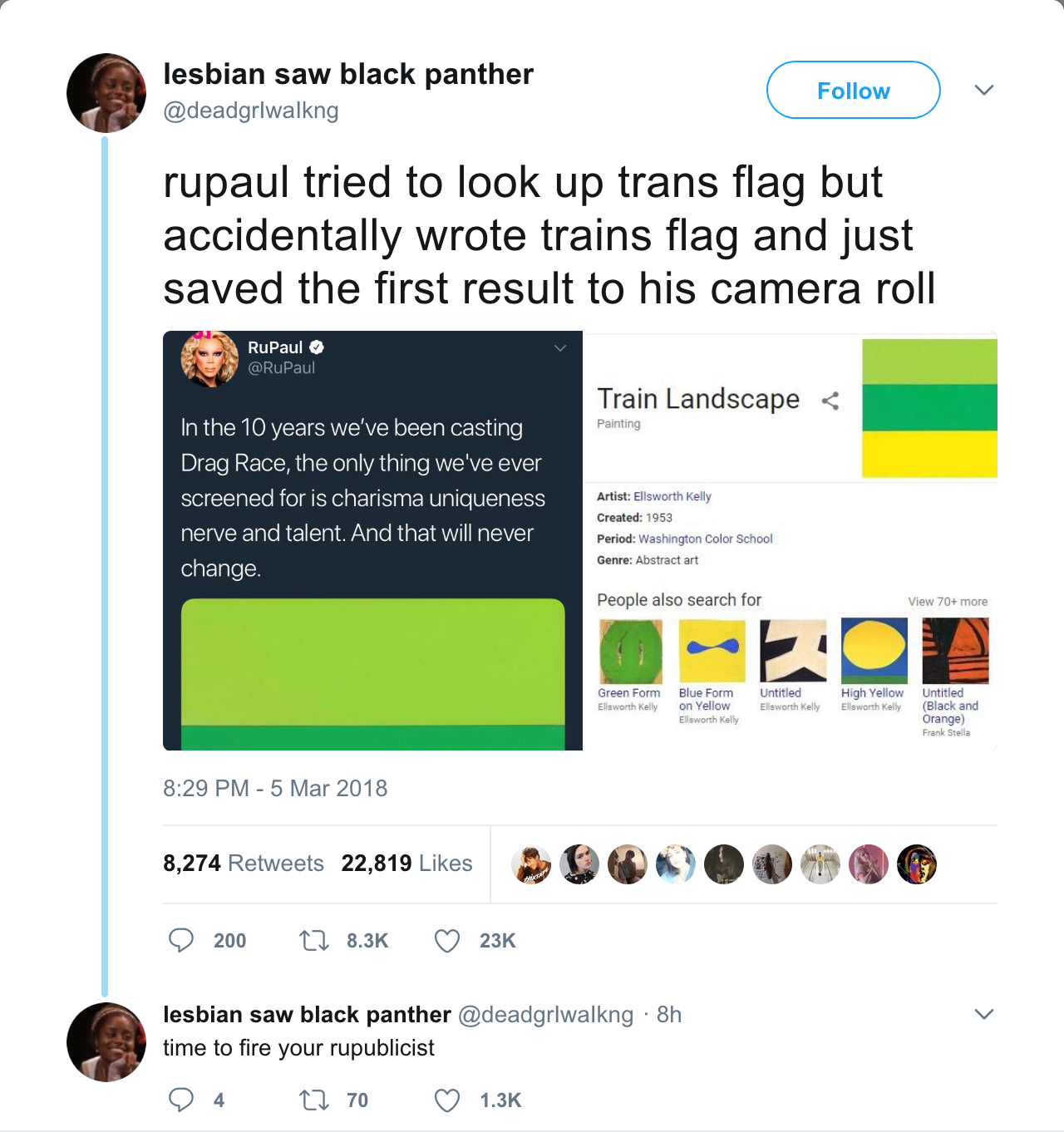 It was good to see Ru included the trans flag in the background of the ...