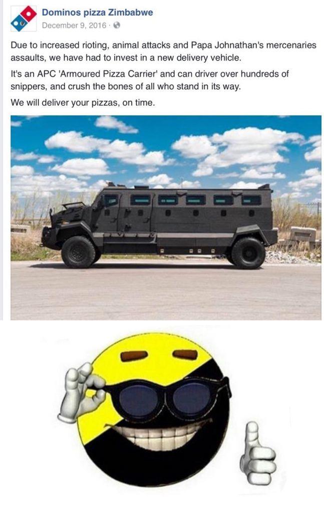 Ancap Zimbabwe Pizza Delivery | Picardía / Thumbs Up Emoji Man | Know ...