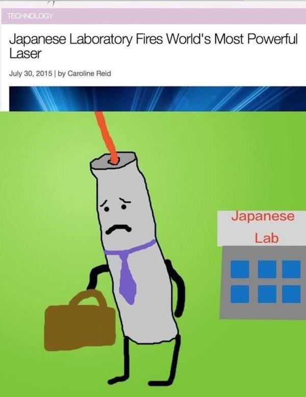 Japanese lab fires world's most powerful laser | Pun | Know Your Meme
